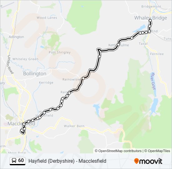 60 Route: Schedules, Stops & Maps - Whaley Bridge (Updated)