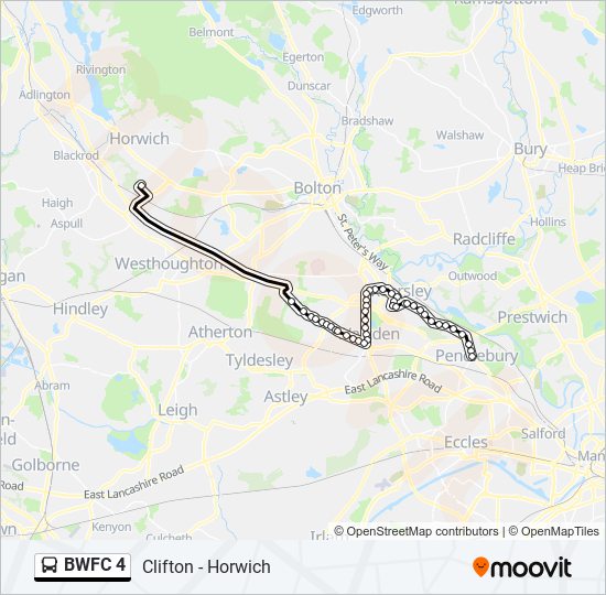 bwfc 4 Route: Schedules, Stops & Maps - Pendlebury (Updated)