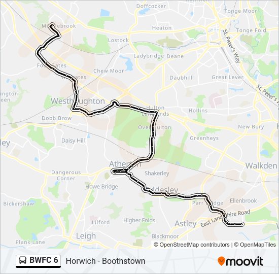 bwfc 6 Route: Schedules, Stops & Maps - Boothstown (Updated)