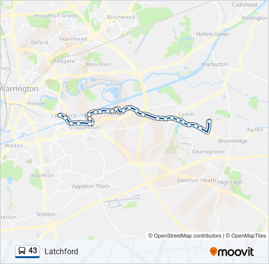 43 Route: Schedules, Stops & Maps - Latchford (Updated)
