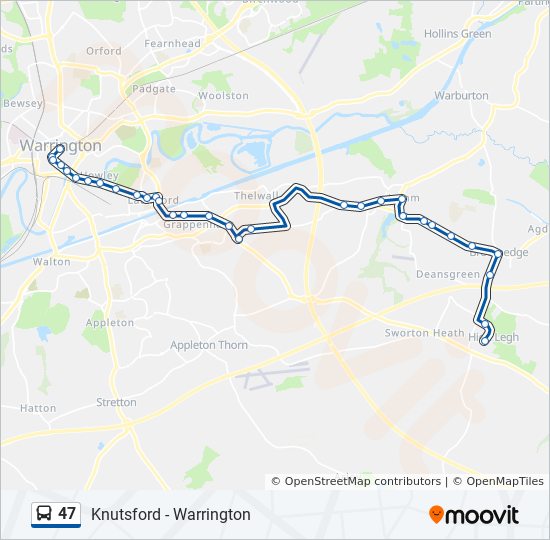 47 Route: Schedules, Stops & Maps - High Legh (Updated)