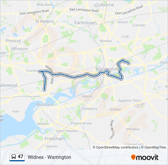 47 Route: Schedules, Stops & Maps - Widnes (Updated)