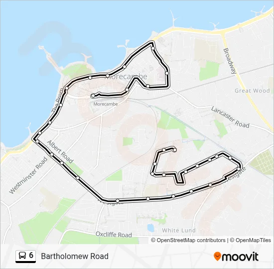 6 Route: Schedules, Stops & Maps - Bartholomew Road (Updated)