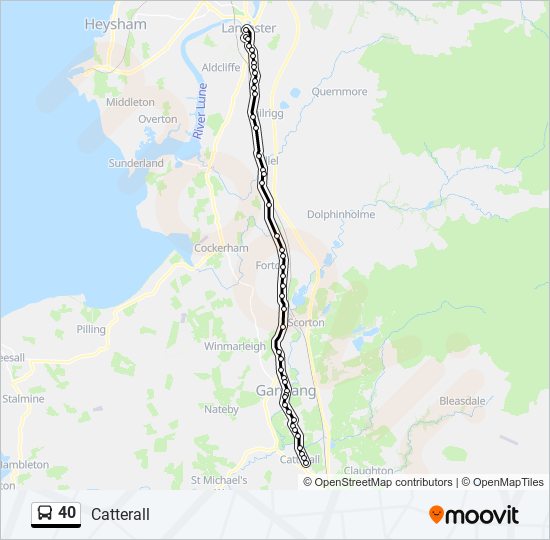 40 Route: Schedules, Stops & Maps - Catterall (Updated)
