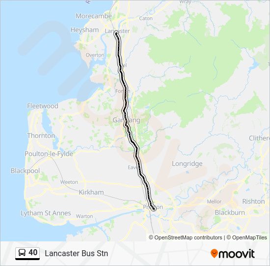 40 Route: Schedules, Stops & Maps - Lancaster Bus Stn (Updated)