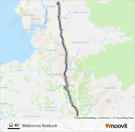 40 Route: Schedules, Stops & Maps - Bilsborrow Roebuck (Updated)