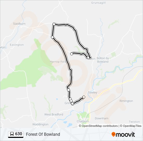 630 Route: Schedules, Stops & Maps - Sawley (Updated)