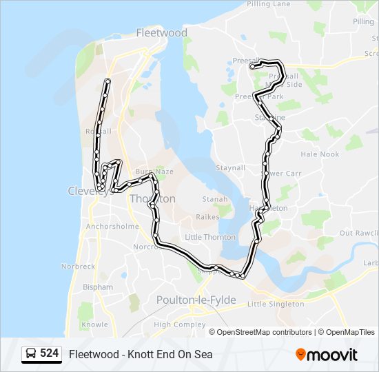 524 Route: Schedules, Stops & Maps - Preesall (Updated)