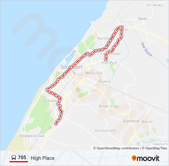 705 Route: Schedules, Stops & Maps - High Place (Updated)