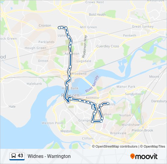 43 Route: Schedules, Stops & Maps - Upton Rocks (Updated)