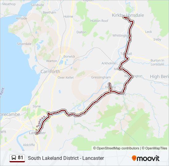 81 Route: Schedules, Stops & Maps - Kirkby Lonsdale (Updated)