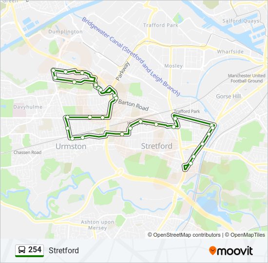 254 Route: Schedules, Stops & Maps - Lostock (Updated)