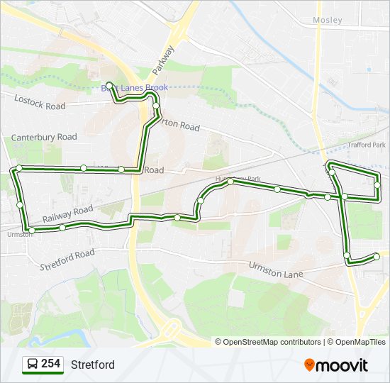 254 Route: Schedules, Stops & Maps - Lostock (Updated)