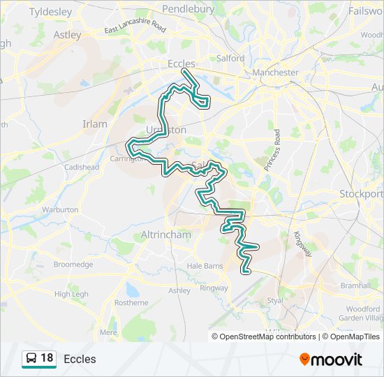 18 Route: Schedules, Stops & Maps - Eccles (Updated)