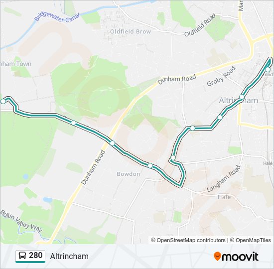 280 Route: Schedules, Stops & Maps - Altrincham (Updated)