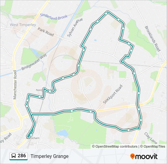 286 Route: Schedules, Stops & Maps - Timperley Grange (Updated)