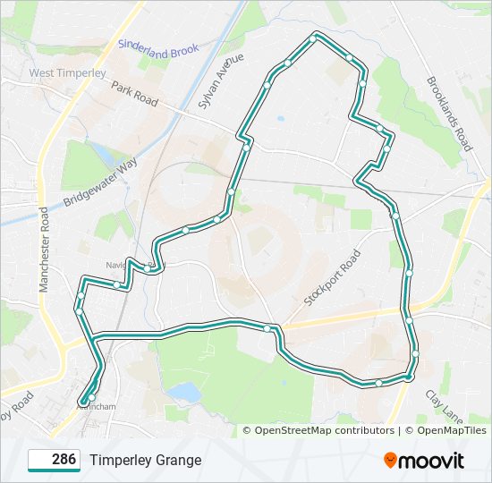 286 Route: Schedules, Stops & Maps - Timperley Grange (Updated)