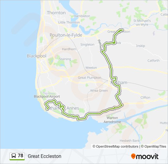 78 Route Schedules Stops Maps Great Eccleston Updated 
