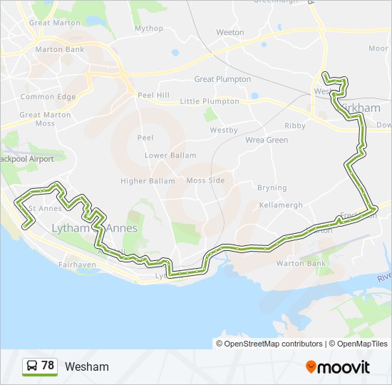 78 Route: Schedules, Stops & Maps - Wesham (Updated)
