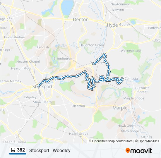 382 Route: Schedules, Stops & Maps - Stockport (Updated)