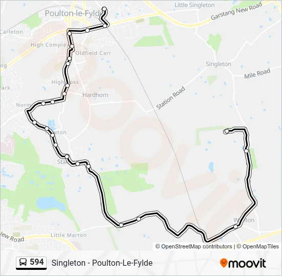 594 Route: Schedules, Stops & Maps - Halton Street (Updated)