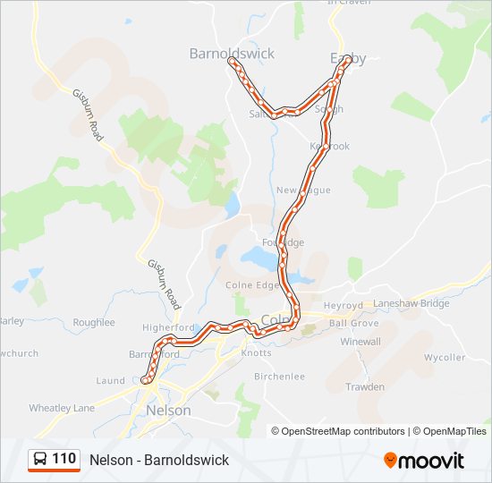 110 Route: Schedules, Stops & Maps - Barnoldswick (Updated)