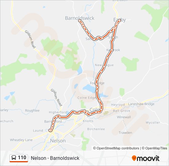 110 Route: Schedules, Stops & Maps - Barnoldswick (Updated)