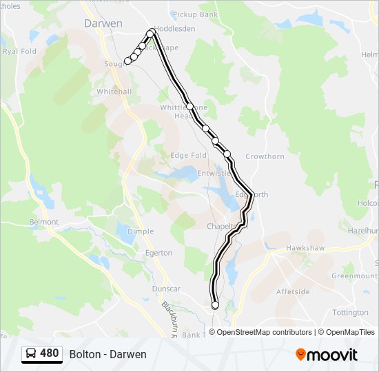 480 Route: Schedules, Stops & Maps - Bromley Cross (Updated)