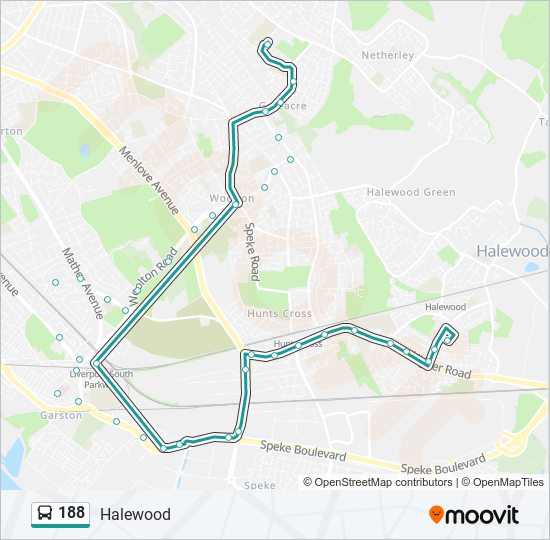 188 Route: Schedules, Stops & Maps - Halewood (Updated)