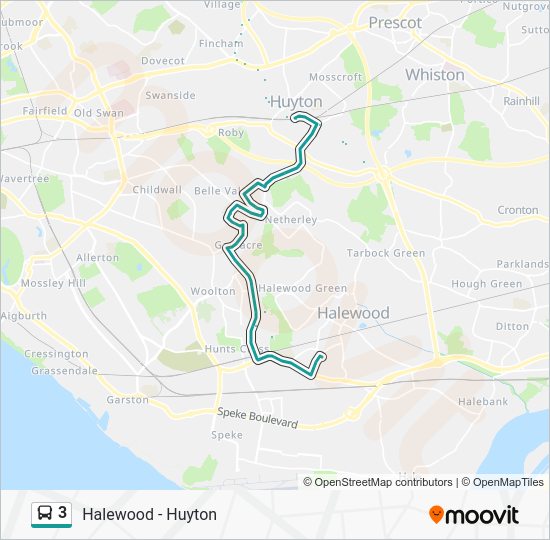 3 Route: Schedules, Stops & Maps - Halewood Shopping Centre (Updated)