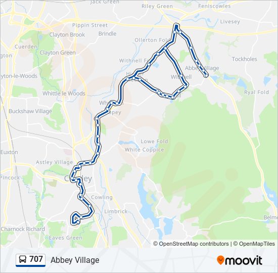 707 Route: Schedules, Stops & Maps - Abbey Village (Updated)