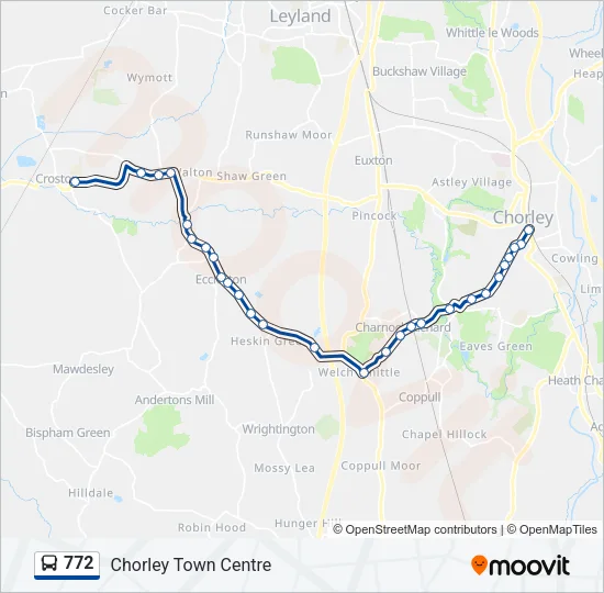 772 Route: Schedules, Stops & Maps - Chorley Town Centre (Updated)