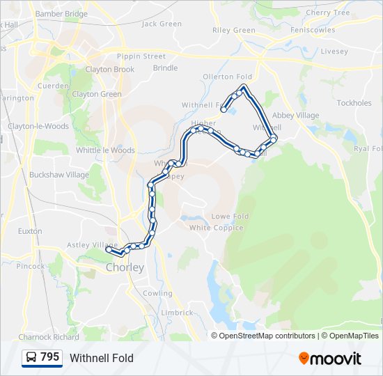 795 Route: Schedules, Stops & Maps - Withnell Fold (Updated)