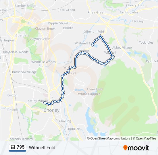 795 Route: Schedules, Stops & Maps - Withnell Fold (Updated)