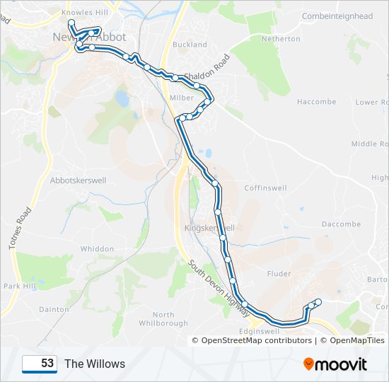 53 Route: Schedules, Stops & Maps - The Willows (Updated)