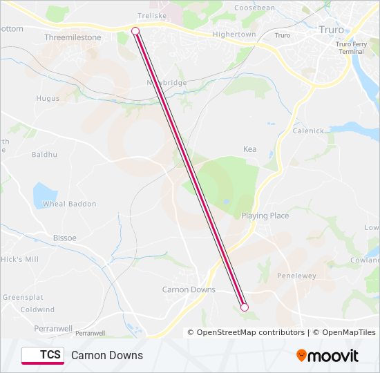 tcs Route: Schedules, Stops & Maps - Carnon Downs (Updated)