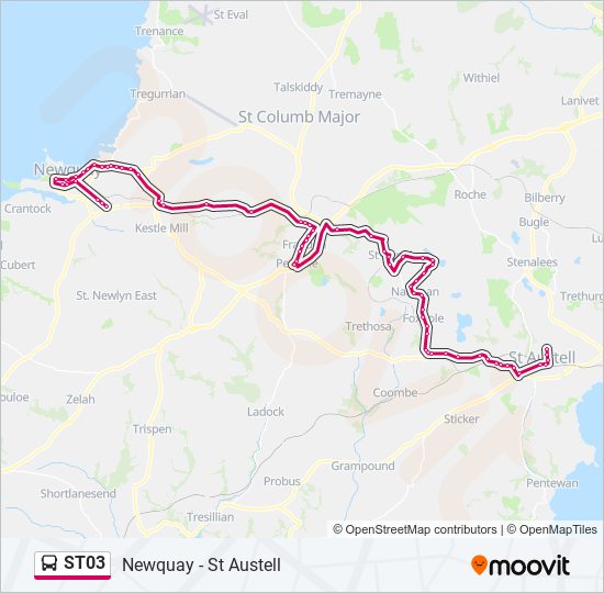 st03 Route: Schedules, Stops & Maps - St Austell (Updated)