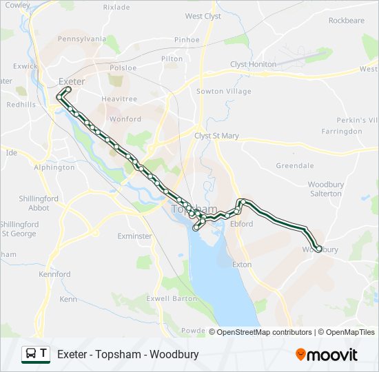 t Route: Schedules, Stops & Maps - Exeter City Centre (Updated)