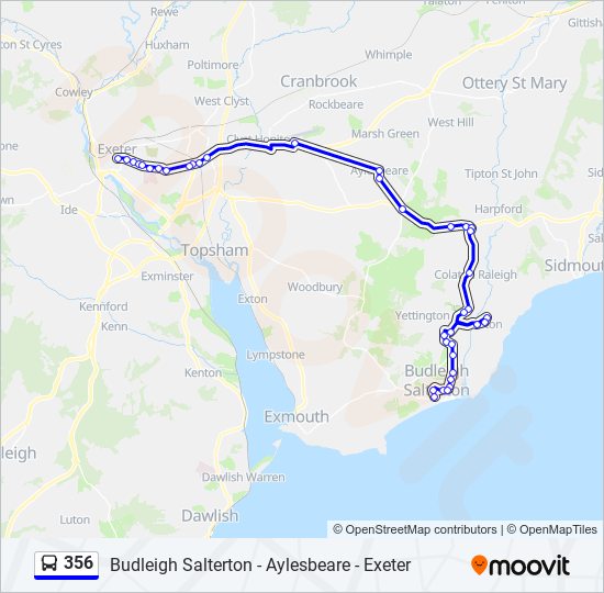 356 Route: Schedules, Stops & Maps - Exeter City Centre (Updated)