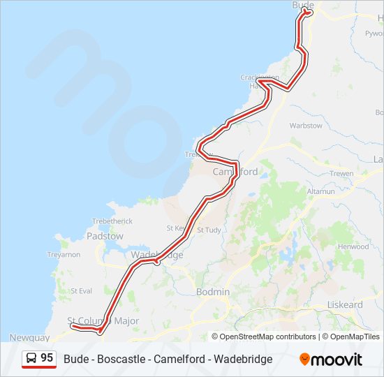95 Route: Schedules, Stops & Maps - Bude (Updated)