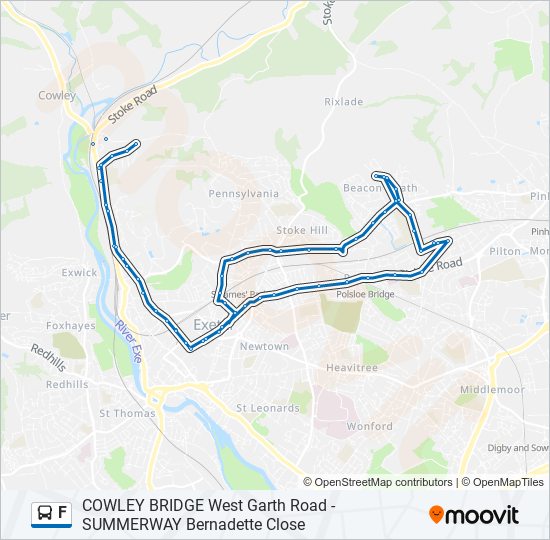 f Route: Schedules, Stops & Maps - Duryard (Updated)