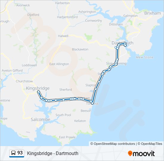 93 Route: Schedules, Stops & Maps - Kingsbridge (Updated)