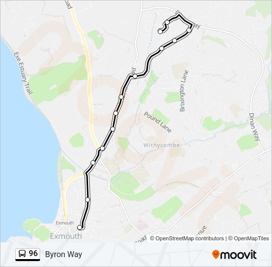 96 Route: Schedules, Stops & Maps - Byron Way (Updated)