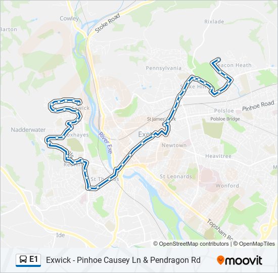 e1 Route: Schedules, Stops & Maps - Beacon Heath (Updated)
