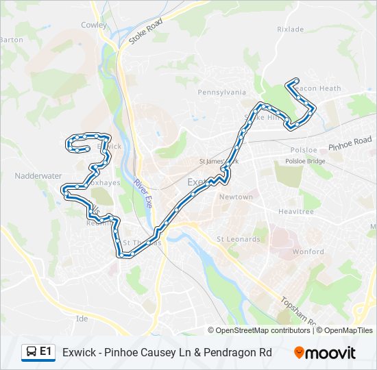 e1 Route: Schedules, Stops & Maps - Beacon Heath (Updated)