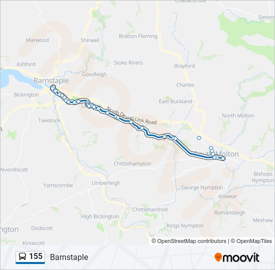 155 Route Schedules Stops Maps Barnstaple Updated 155 Route Schedules Stops Maps Barnstaple Updated
