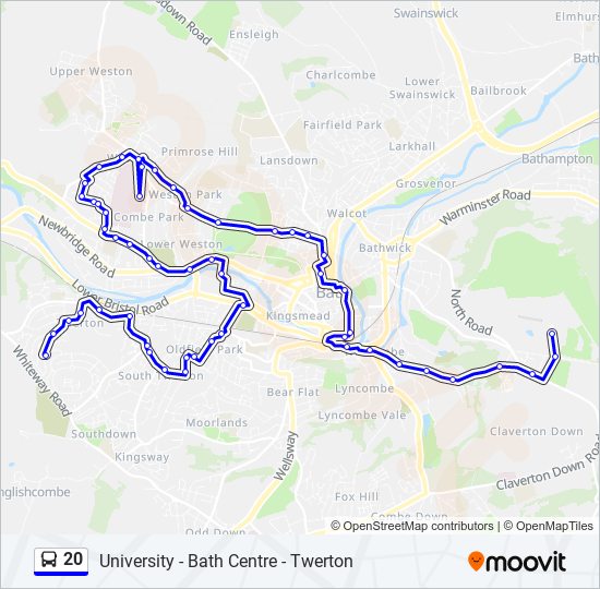 20 Route: Schedules, Stops & Maps - University Of Bath (Updated)