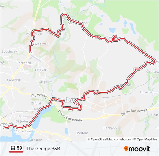 59 Route: Schedules, Stops & Maps - The George P&R (Updated)