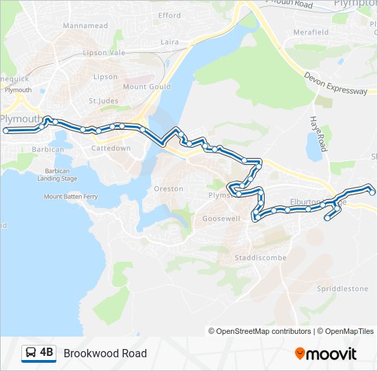 4B Route: Schedules, Stops & Maps - Brookwood Road (Updated)