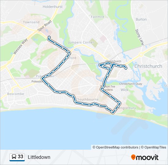 33 Route: Schedules, Stops & Maps - Littledown (Updated)